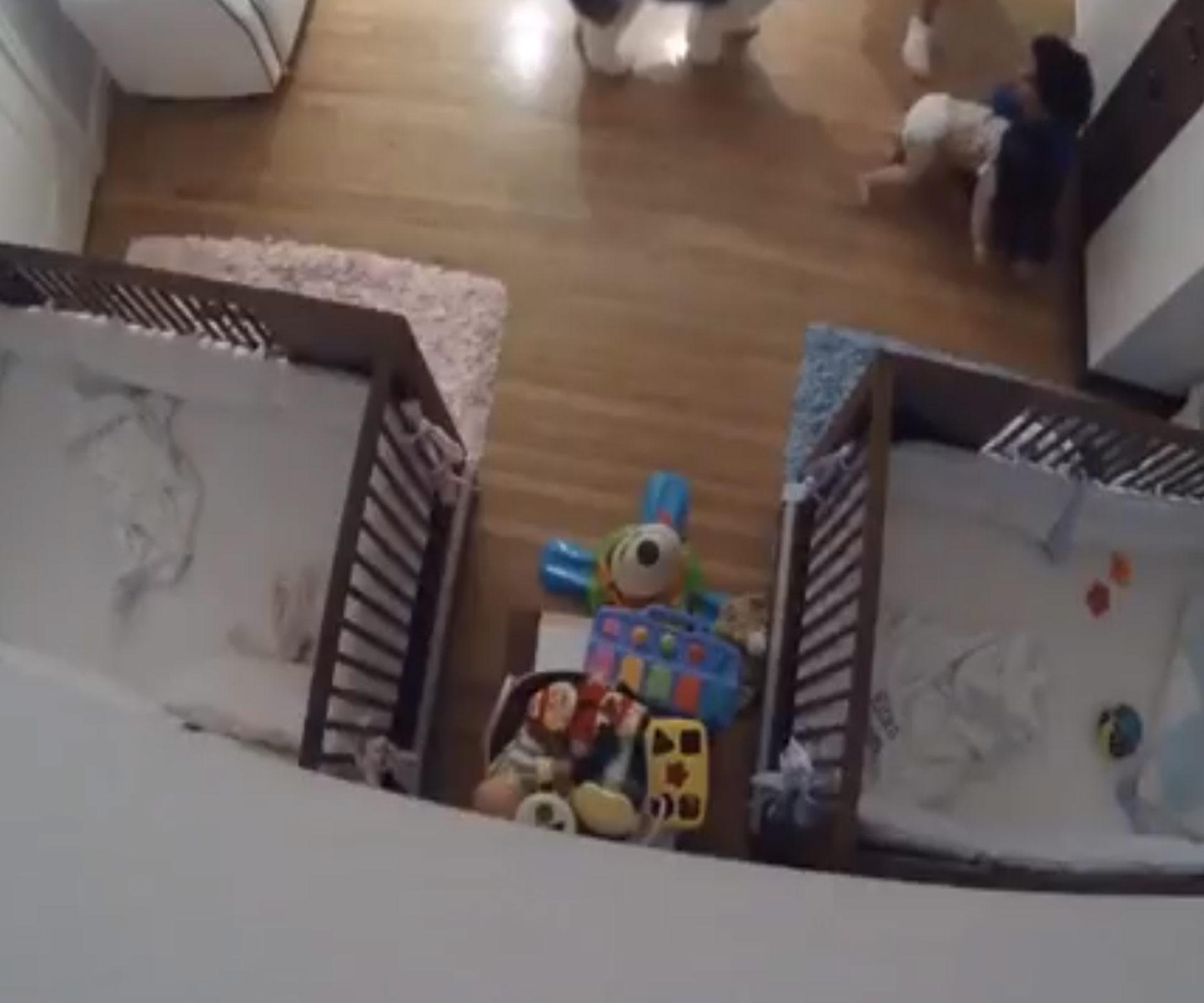 Video: Boy saves baby brother in change table fall