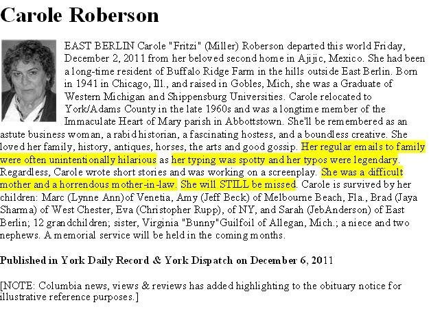 The worst obituaries ever