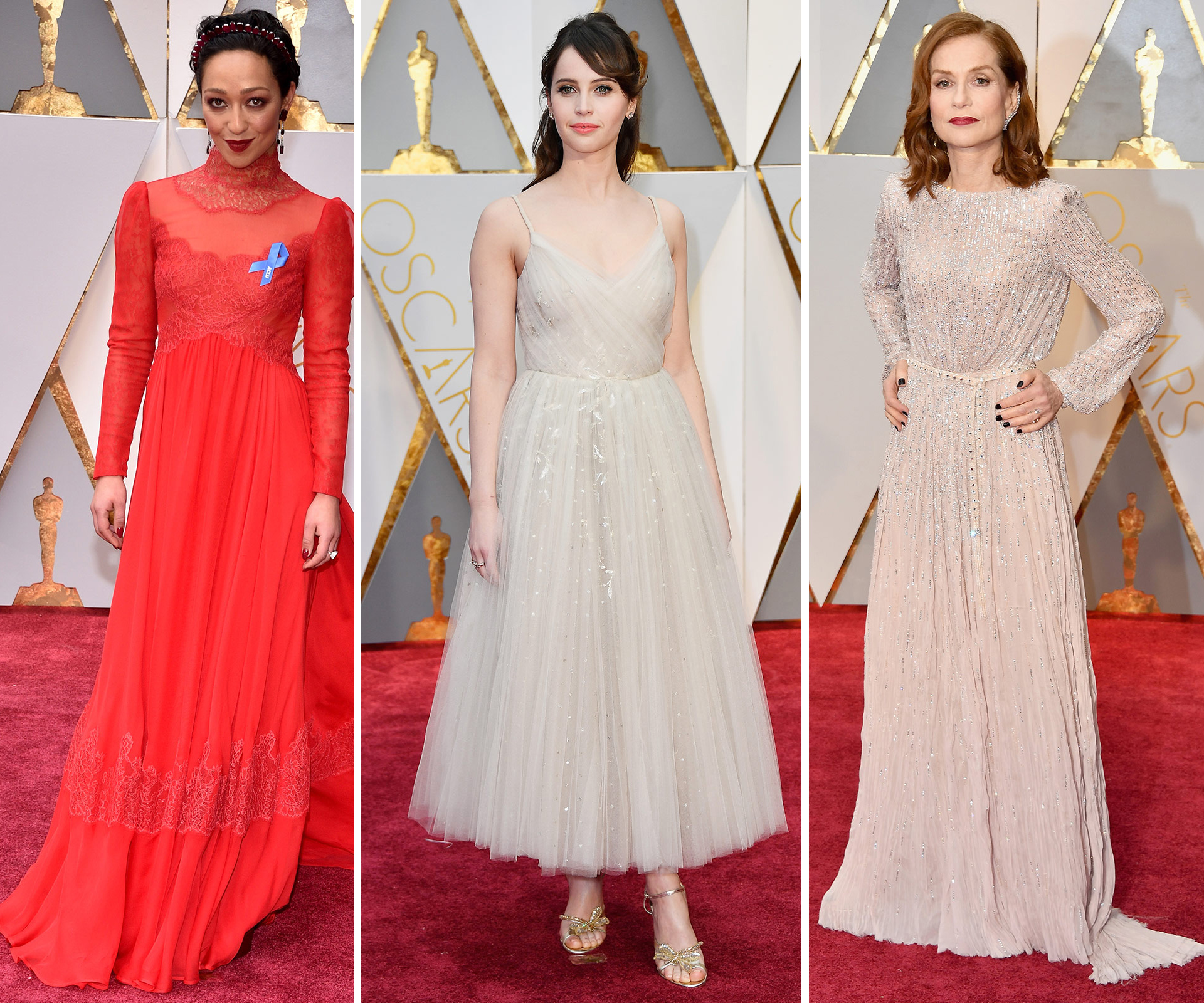 Stars on the red carpet at the 2017 Oscars