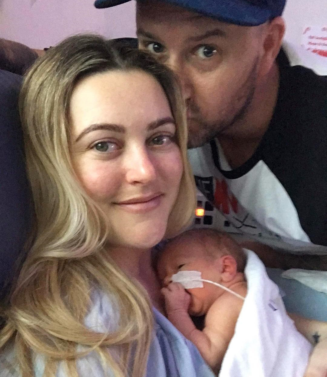 Sharyn Casey gives birth to a baby boy