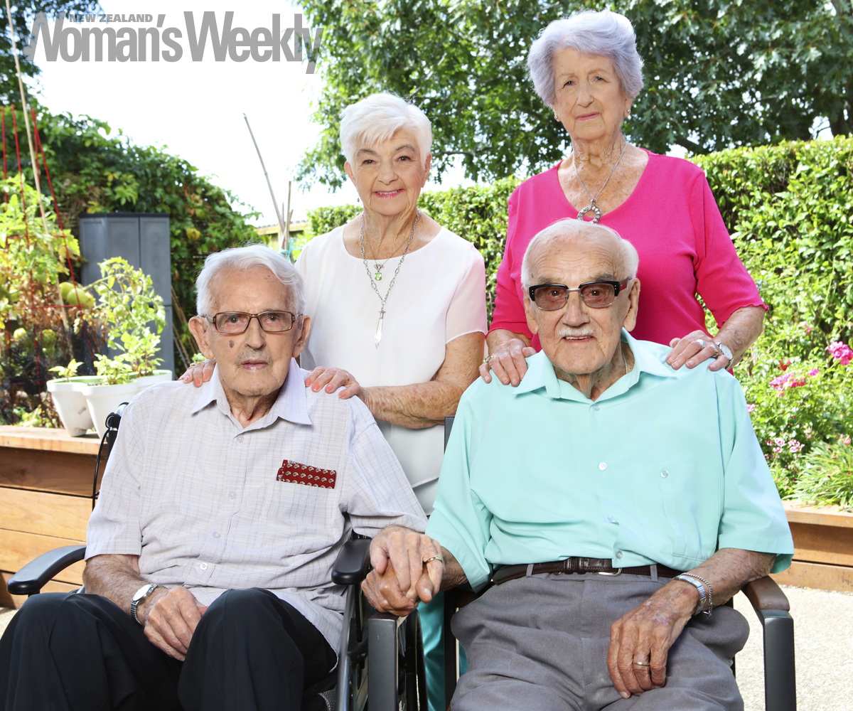 Kiwi brothers celebrate 70 years of marriage with their wives together