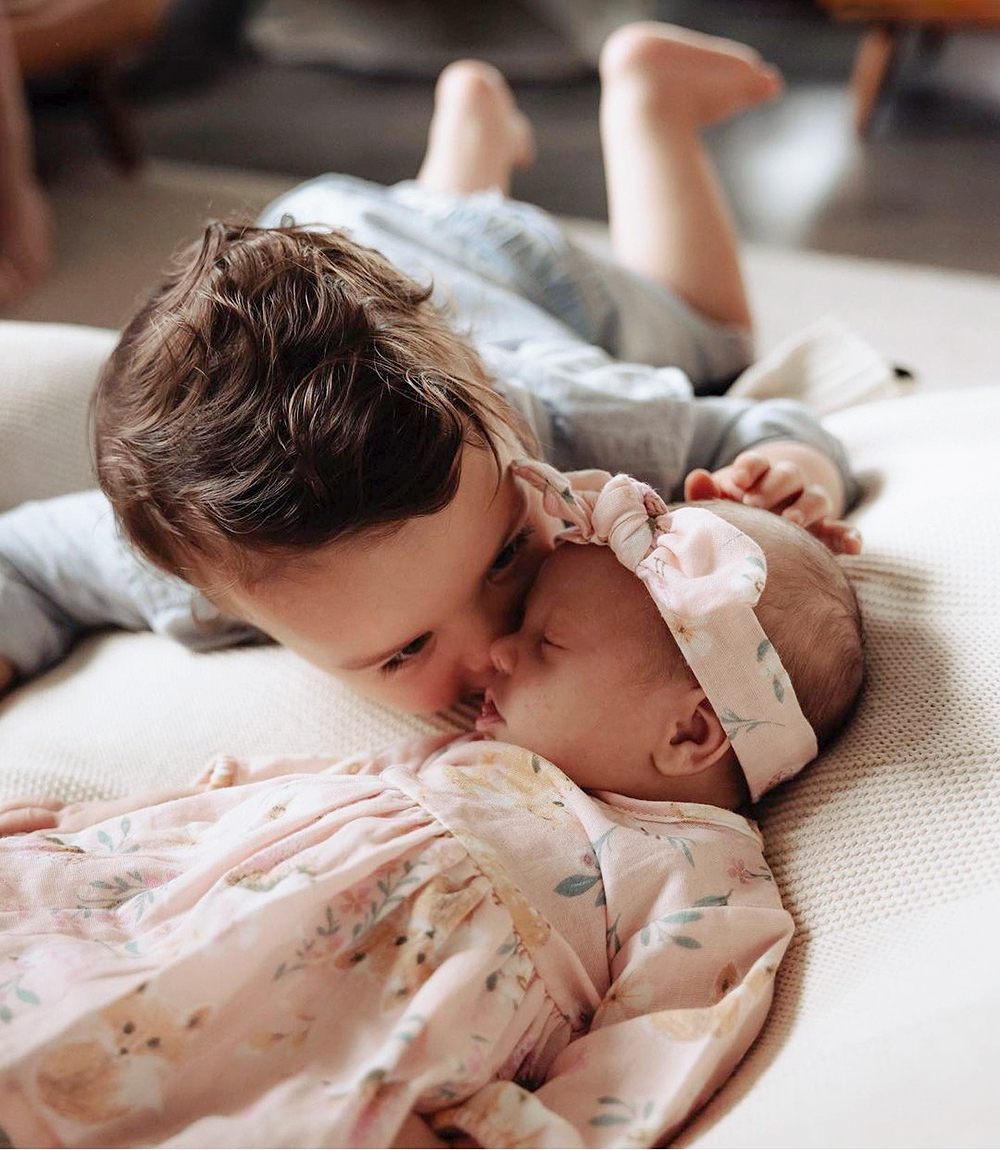 Megan and Andrew Papas' family joy