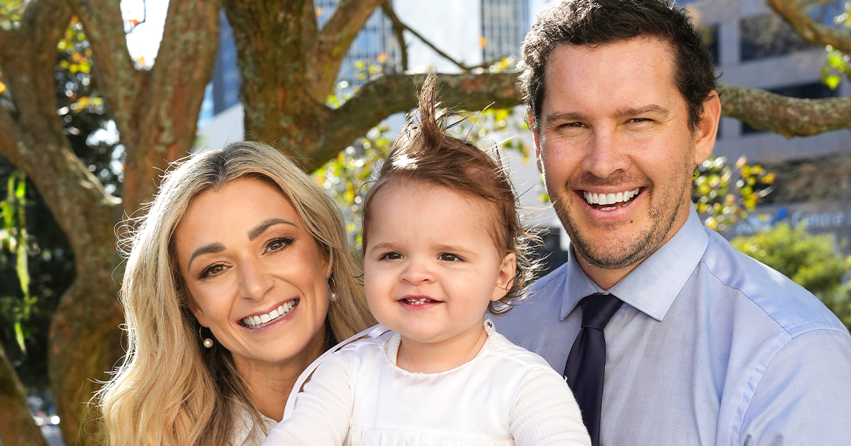 Erin Simpson and Zac Franich on baby Harrison's first year