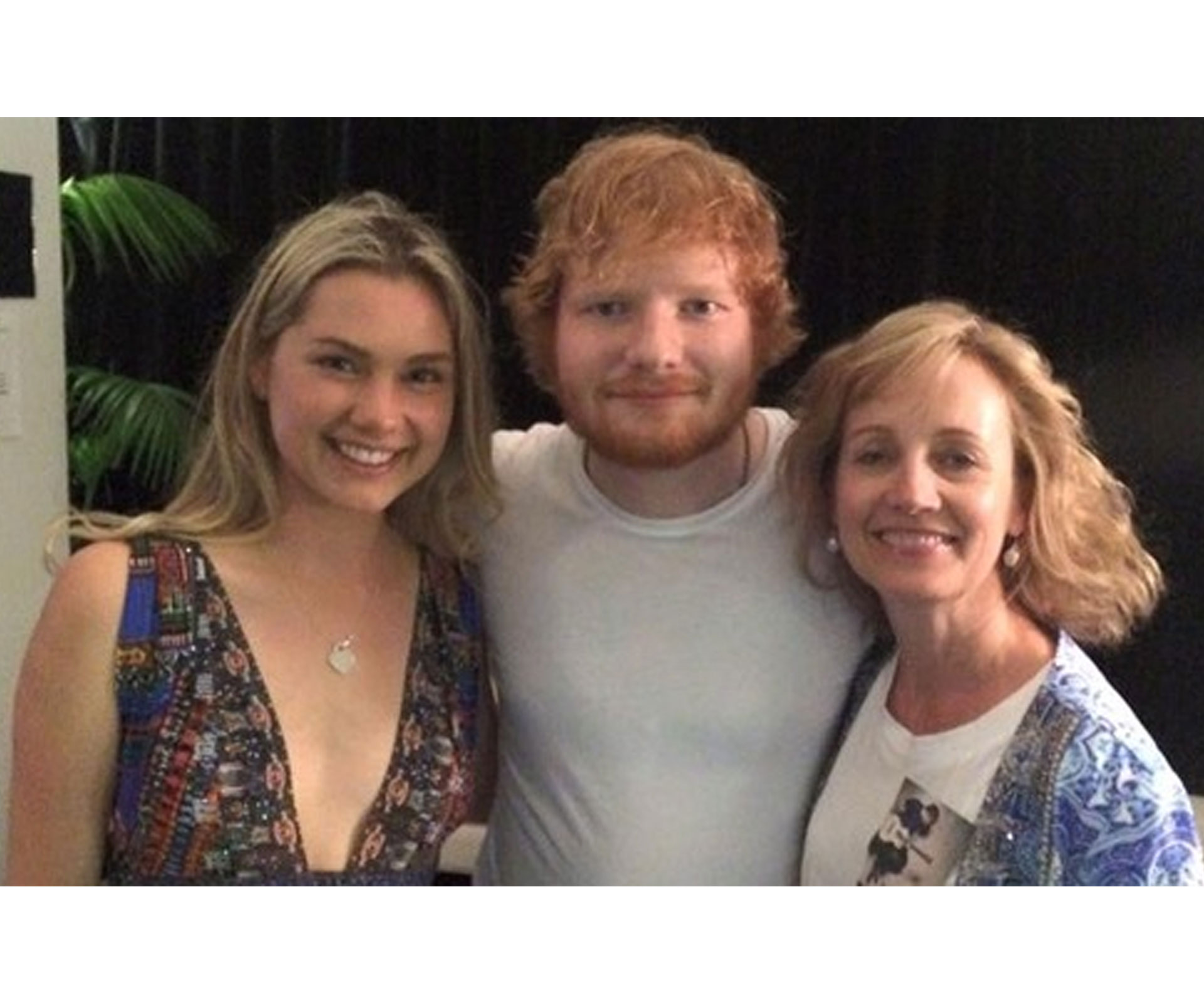 Andrew Orr's mum and girlfriend meet Ed Sheeran